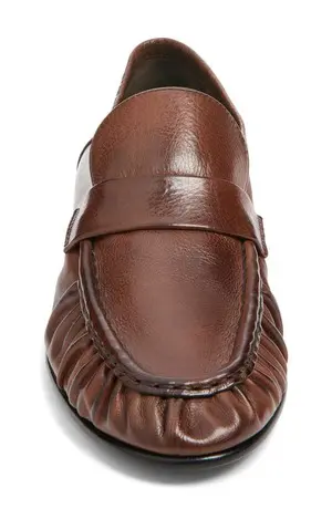 THE ROW Leather Grained Soft Loafer