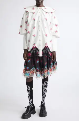CHOPOVA LOWENA Sasha Carabiner Broderie Skirt