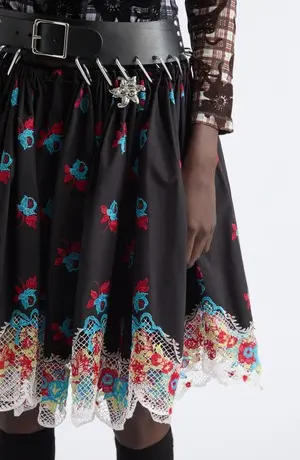CHOPOVA LOWENA Sasha Carabiner Broderie Skirt