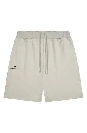 PAPER PLANES Script French Terry Relaxed Fit Shorts