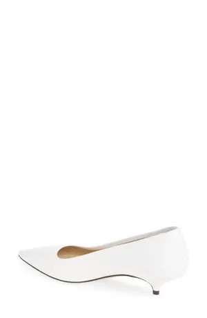 THE ROW Liisa Leather Kitten Pump - Paper