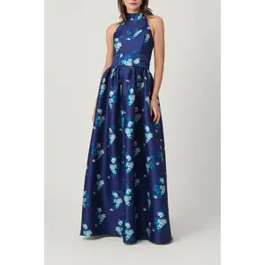 Shoshanna Grand St Floral Mikado May Dress - Navy Multi