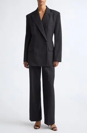 Helmut Lang Belted Wool Gabardine Pants