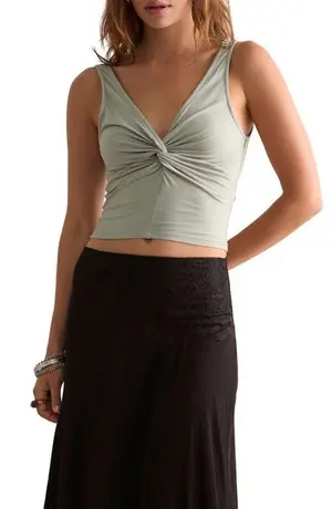 Free People Twist Neck Cami - Jade
