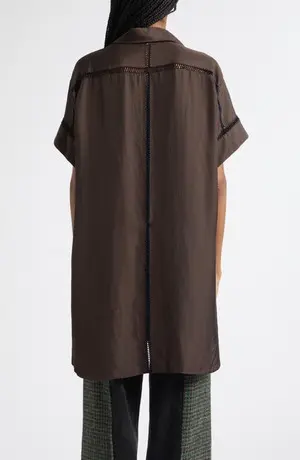 DIOTIMA Timour Silk Shirt With Crochet Trim