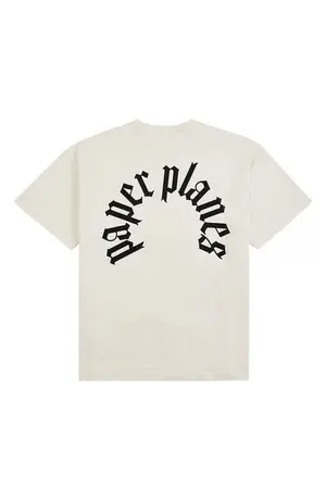PAPER PLANES Gothic Logo Graphic T-shirt