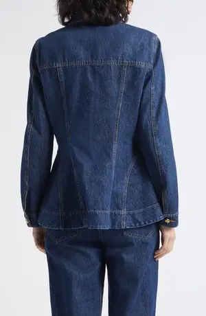 Marella Cotton Peplum Denim Jacket