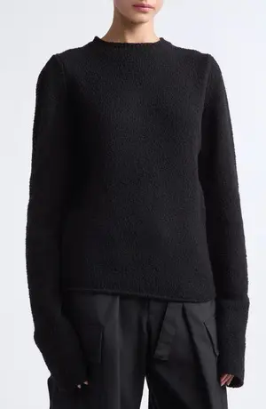 RIER Riers Wool Bouclé Roundneck Sweater