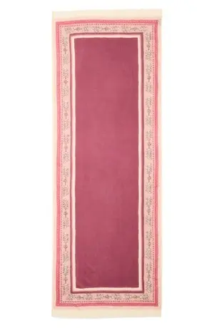 Echo Embroidered Rug Wrap - Mulled Wine