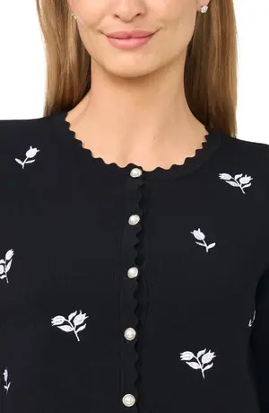 CECE DUPRAZ Embroidered Cardigan
