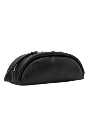 ALLSAINTS Rosalie Leather Pouch - Black/silver