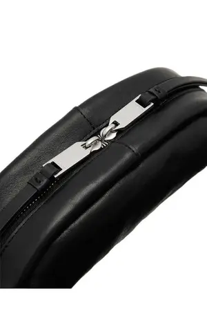 ALLSAINTS Rosalie Leather Pouch - Black/silver