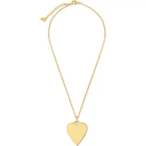 Sterling Forever Polished Heart Pendant Necklace - Gold