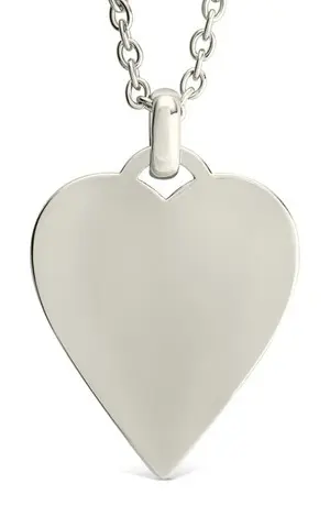 Sterling Forever Polished Heart Pendant Necklace - Silver