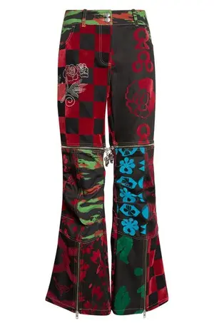 CHOPOVA LOWENA Bevo Patchwork Jeans - Black Multi