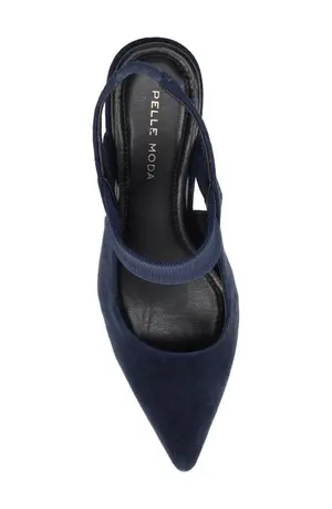 Pelle Moda Imelde Slingback Pointed Toe Mary Jane Pump - Midnight