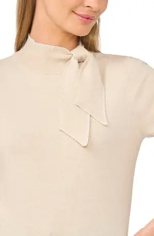 CECE DUPRAZ Scarf Tie Sweater - Malted