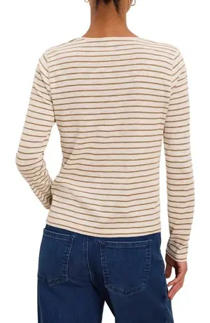 NIC+ZOE Striped V Neck T-shirt