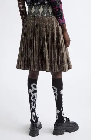 CHOPOVA LOWENA Crescent Pleated Midi Skirt