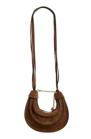 Farm Rio Small Banana Leather Hobo Bag - New Walnut