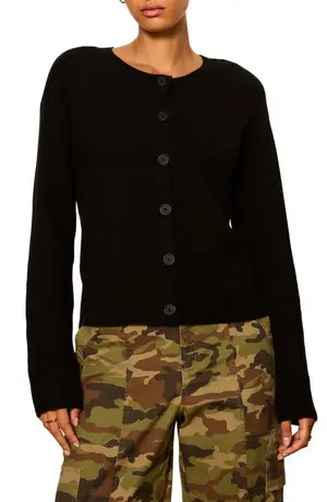 Sanctuary Button Front Cardigan - Black