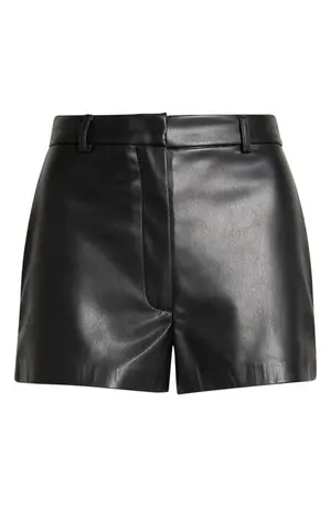 House Of Cb Naya Faux Leather Miniskirt - Black