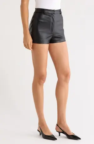 House Of Cb Naya Faux Leather Mini Skirt