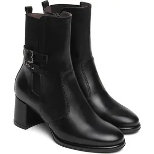 NEROGIARDINI Block Heel Chelsea Bootie - Black