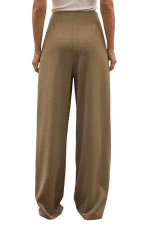 BAYSE Rue Wrap Wide Leg Pants - Dune