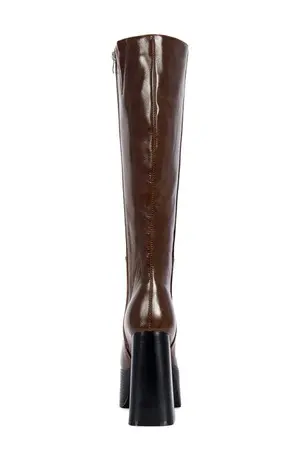 AZALEA WANG Augustine Knee High Faux Leather Boot