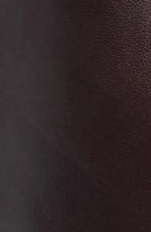 Helmut Lang Glossy Leather Biker Jacket With Funnel Neck - Saddle