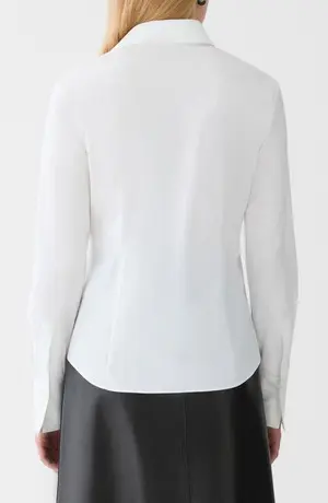 Lafayette 148 New York Fitted Shirt With French Cuffs