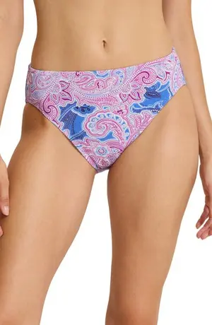 Tommy Bahama Island Cays High Waist Bikini Briefs - Paradiso Blu