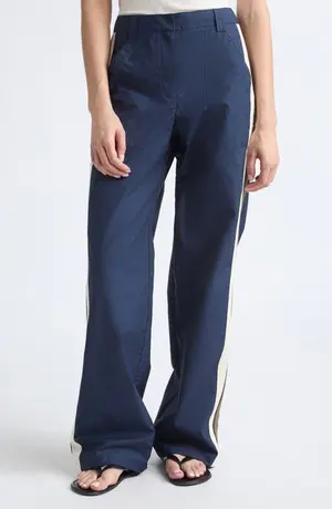 TWP Isabelle Side Stripe Pants - Midnight