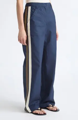 TWP Isabelle Side Stripe Pants - Midnight