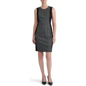 KASPER Houndstooth Sheath Dress