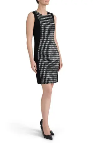 KASPER Houndstooth Sheath Dress
