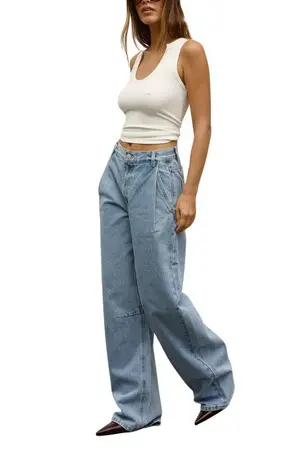 BAYSE Aston Boyfriend Wide Leg Jeans - Atlanta