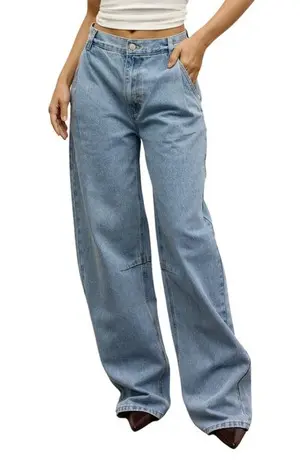 BAYSE Aston Boyfriend Wide Leg Jeans - Atlanta