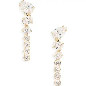 SWAROVSKI Mesmera Mixed Cut Cubic Zirconia Drop Earrings - White/gold