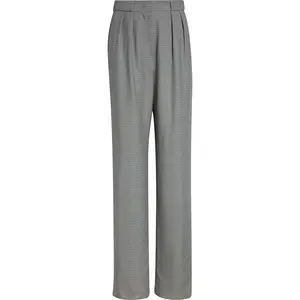 Emporio Armani Pleated Virgin Wool Blend Trousers - Charcoal