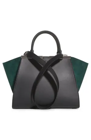 Fendi 3jours Baltico Leather & Suede Shopper