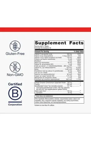 METAGENICS Metaglycemx Carbohydrate Metabolism Support Supplement 60 Count