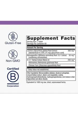 METAGENICS Licorice Plus Cortisol And Stress Support Supplement Tablets 60 Tablets