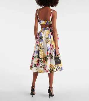 Dolce & Gabbana Floral Cotton Poplin Bra Top