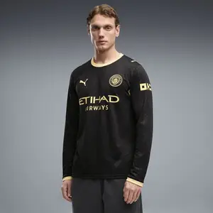 PUMA Manchester City Away Long Sleeve Soccer Jersey - Black