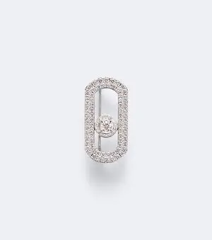 Messika So Move 18kt White Gold Brooch With Diamonds