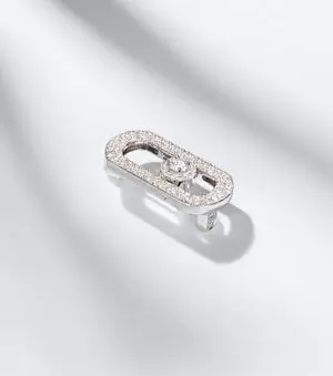 Messika So Move 18kt White Gold Brooch With Diamonds