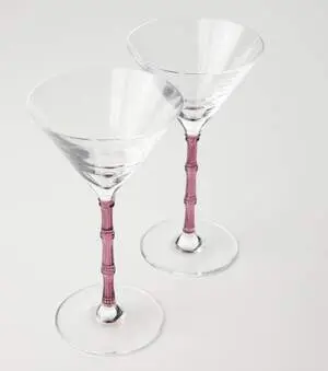 La DoubleJ Bamboo Set Of 2 Martini Glasses