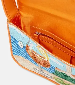 Staud Tommy Small Beaded Shoulder Bag - Multicoloured